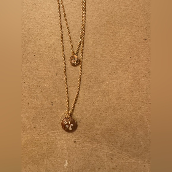 Express | Jewelry | New Beautiful Express Crystal Double Necklace Gold ...